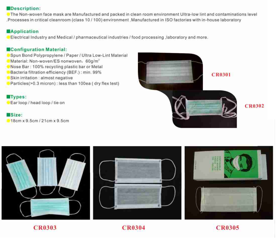 Face Mask – JRPV Semicon Supplies Inc.