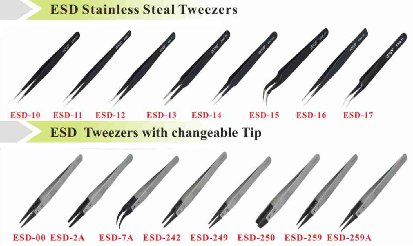 ESD Tweezers – JRPV Semicon Supplies Inc.